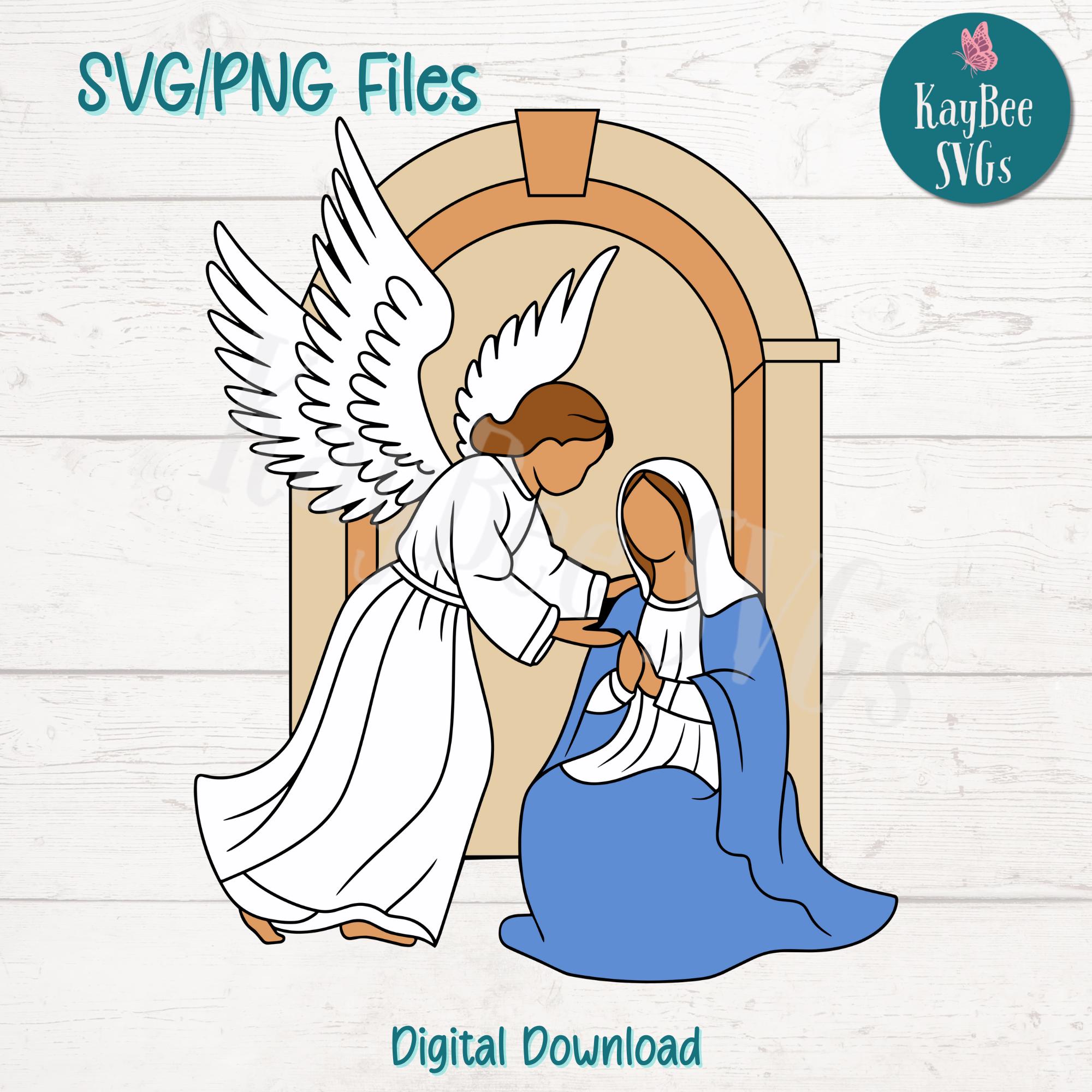 Angel Gabriel And Mary Cartoon