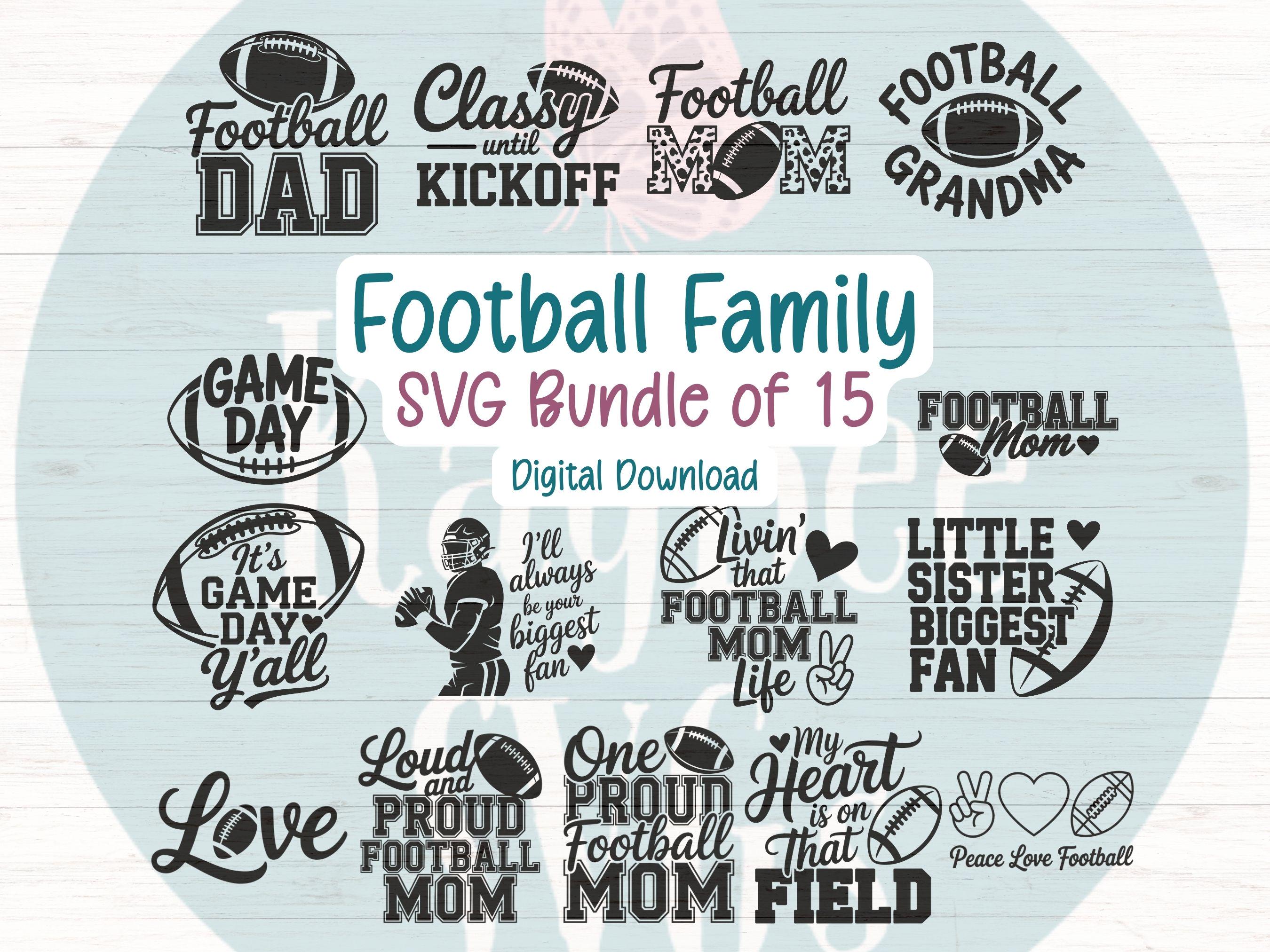Family Football SVG Bundle, Cricut & Silhouette Cut Files (digital) - Etsy