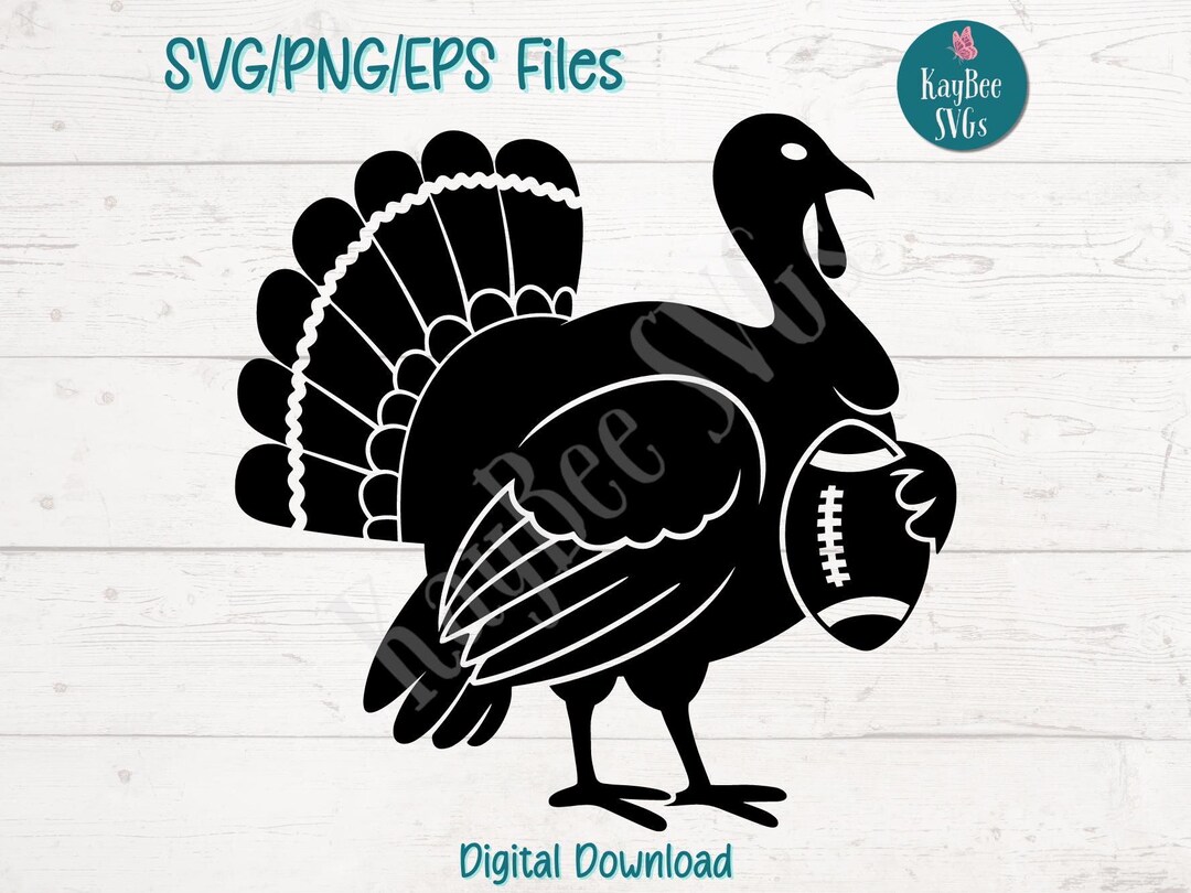 Football Turkey SVG PNG EPS Cut Files for Cricut, Digital Download ...