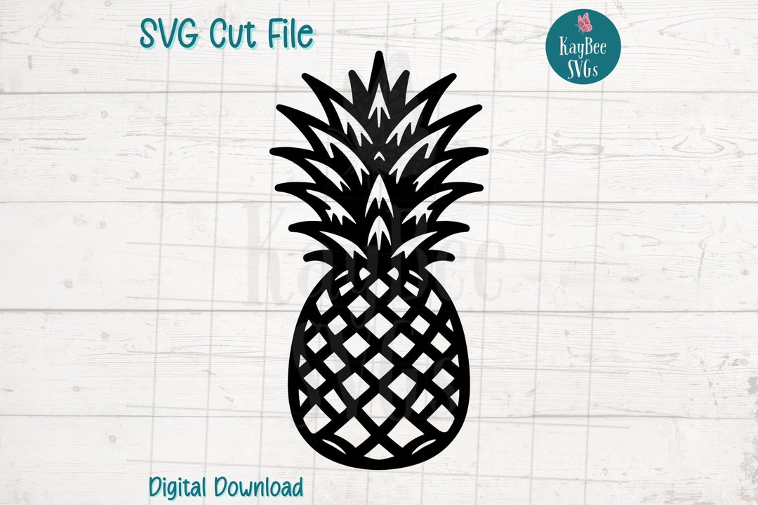 Pineapple SVG Digital Cut File for Cricut, Silhouette, Engraving ...