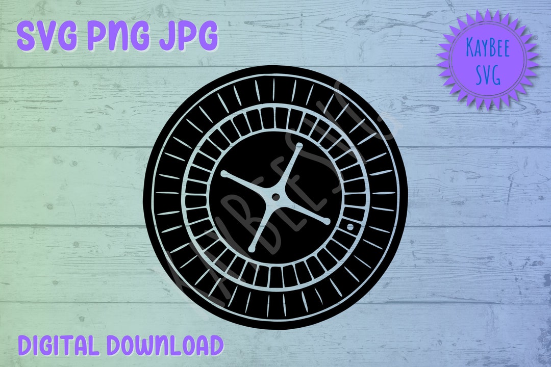 Roulette Wheel SVG PNG Clipart Digital Cut File Download for Cricut ...