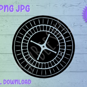 Roulette Wheel SVG PNG Clipart Digital Cut File Download for Cricut ...