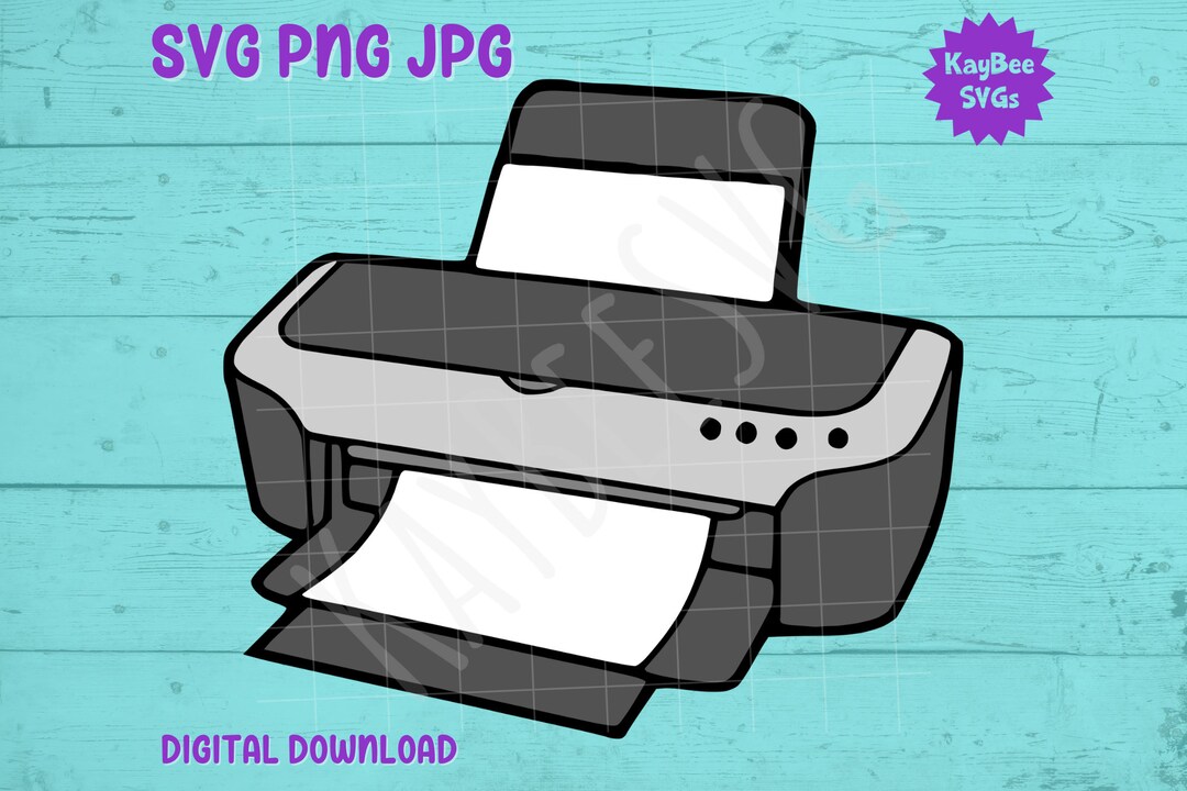 Printer SVG PNG JPG Clipart Digital Cut File Download for - Etsy