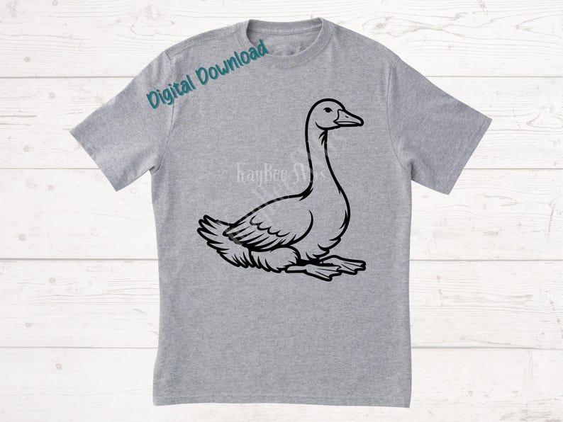 Sitting Goose SVG PNG Clipart Cut Files for Cricut, Silhouette, Laser ...