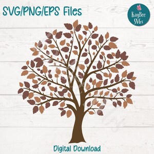 Maple Tree SVG PNG EPS Cut Files for Cricut, Silhouette, Digital ...