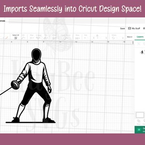 Fencer SVG Cut File for Cricut, Silhouette, Digital Download, Printable ...
