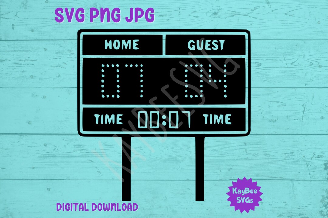 Electronic Scoreboard SVG PNG JPG Clipart Cut File Download for Cricut ...
