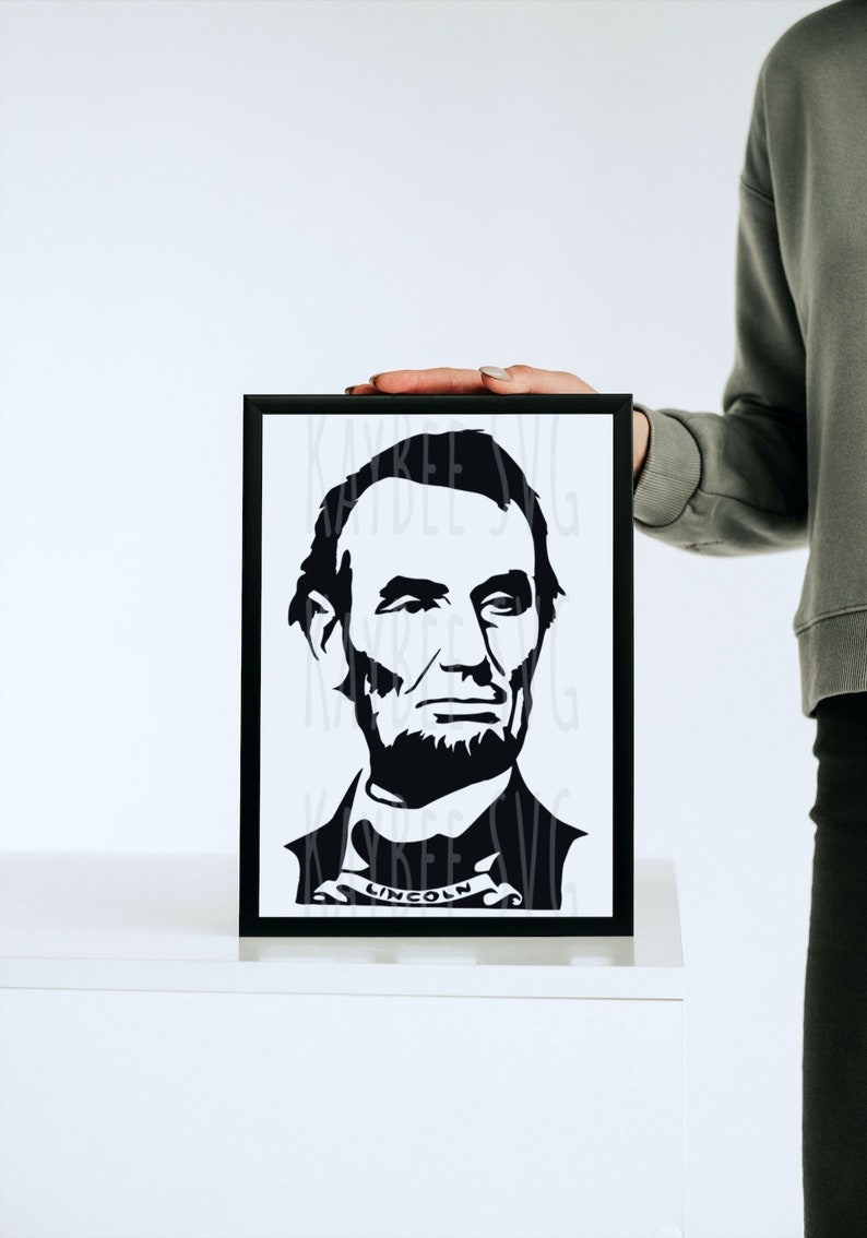President Abraham Lincoln Portrait SVG: Clipart Cut Files for Cricut ...