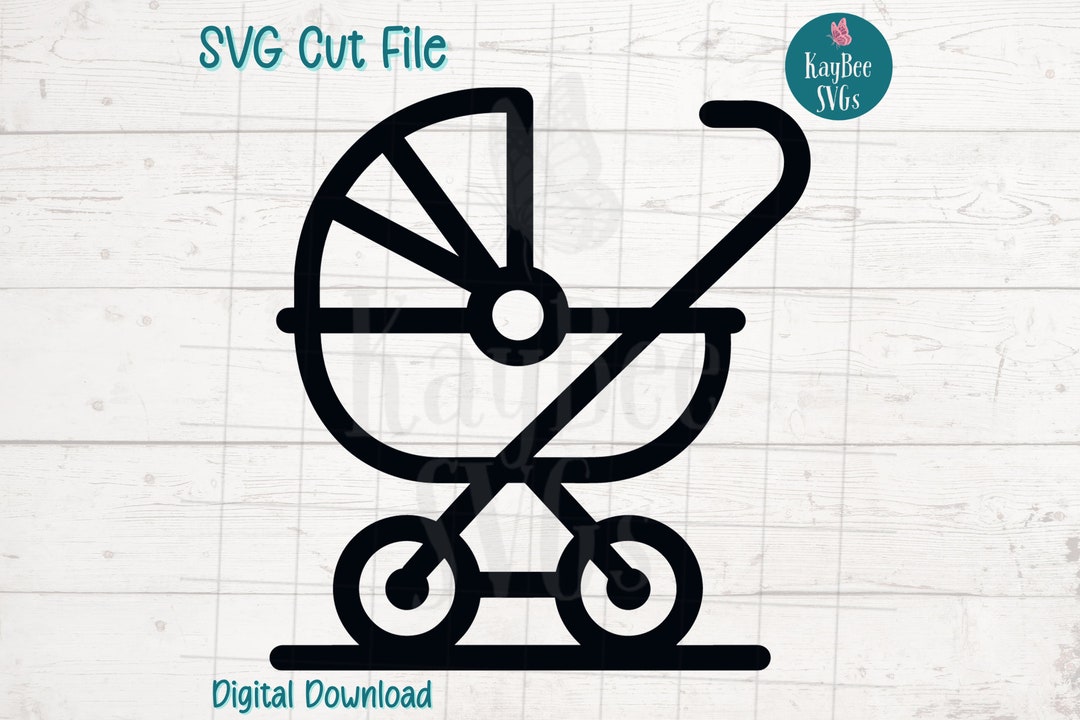 Baby Stroller Pram SVG Digital Cut File for Cricut, Silhouette ...