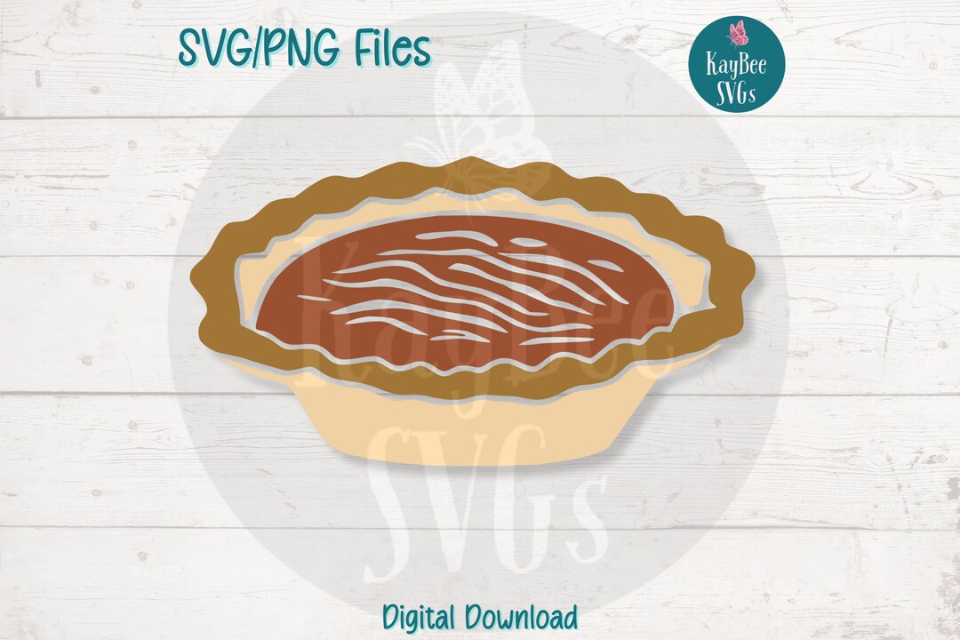 Pecan Pie SVG PNG Dessert Clipart for Fall Baking and Thanksgiving ...