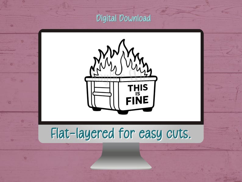 Dumpster Fire SVG PNG Clipart Cut Files for Cricut, Silhouette, Laser ...