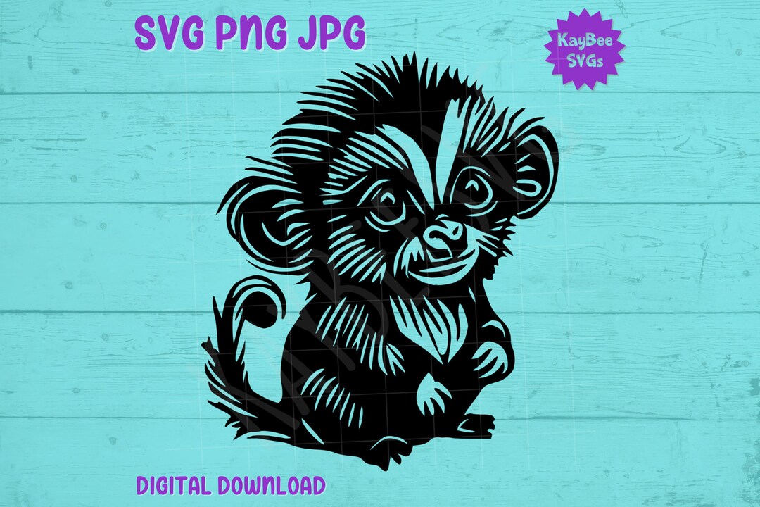 Marmoset SVG PNG JPG Clipart Digital Cut File Download for - Etsy UK
