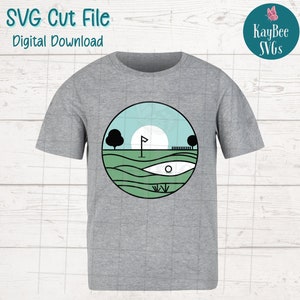 Golf Course SVG Digital Cut File for Cricut, Silhouette, Engraving ...