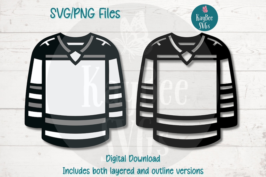 Hockey Jersey SVG | PNG Cut Files for Cricut, Silhouette, Digital ...