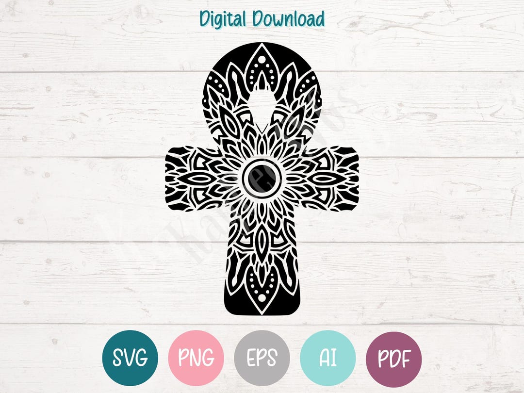 Egyptian Ankh SVG PNG Clipart Cut Files for Cricut, Silhouette, Laser ...
