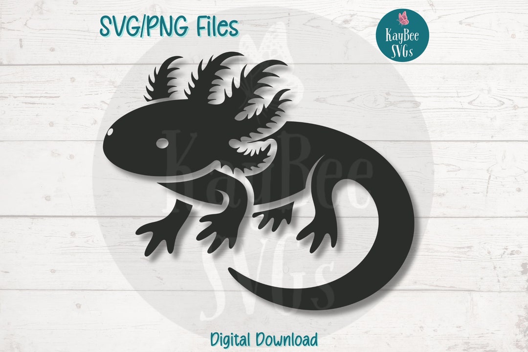 Axolotl SVG | PNG Cut Files for Cricut, Silhouette, Digital Download ...