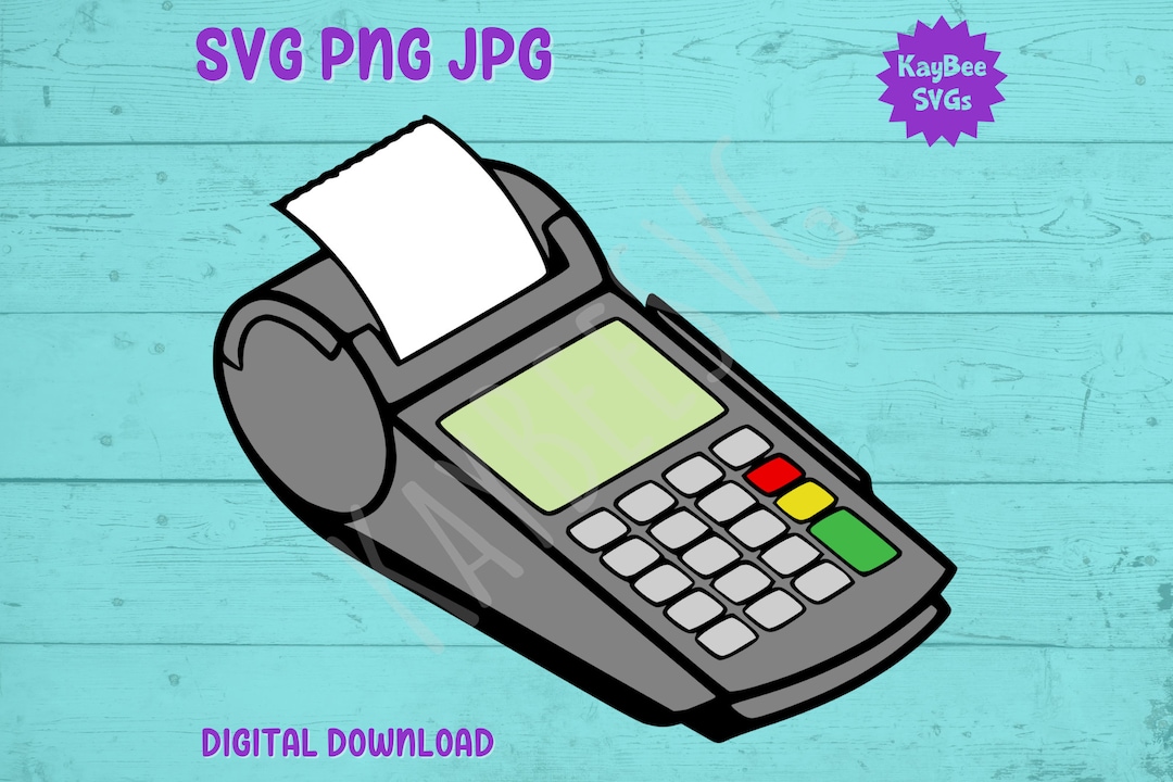 POS Terminal Credit Card Reader SVG PNG Jpg Clipart Digital Cut File ...