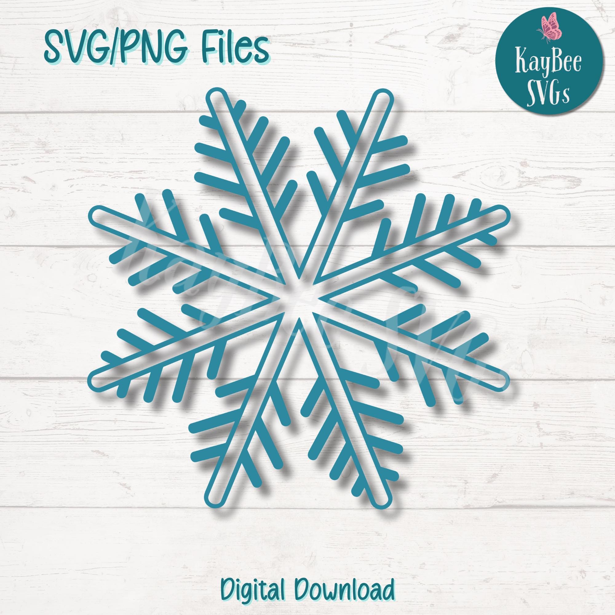 Snowflake SVG PNG Clipart Cut Files for Cricut, Silhouette, Laser ...
