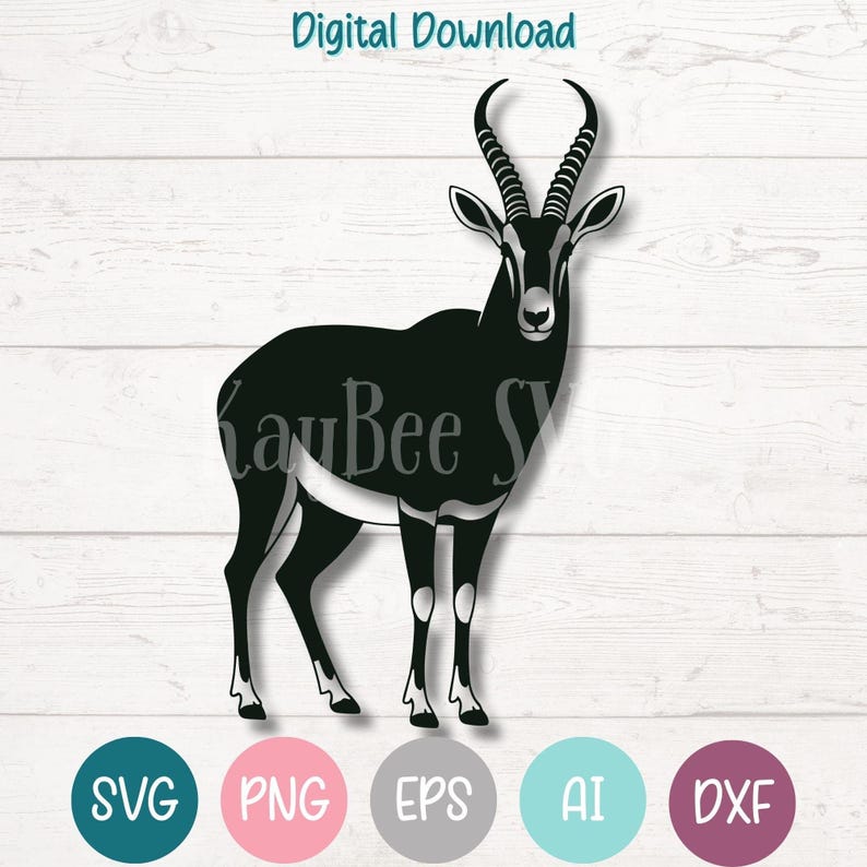 Antelope SVG PNG Clipart Cut Files for Cricut, Silhouette, Laser ...