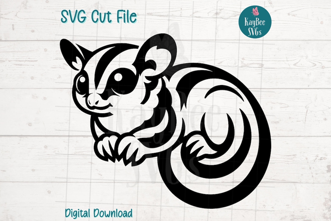 Sugar Glider SVG PNG Clipart Cut Files for Cricut, Silhouette, Laser ...
