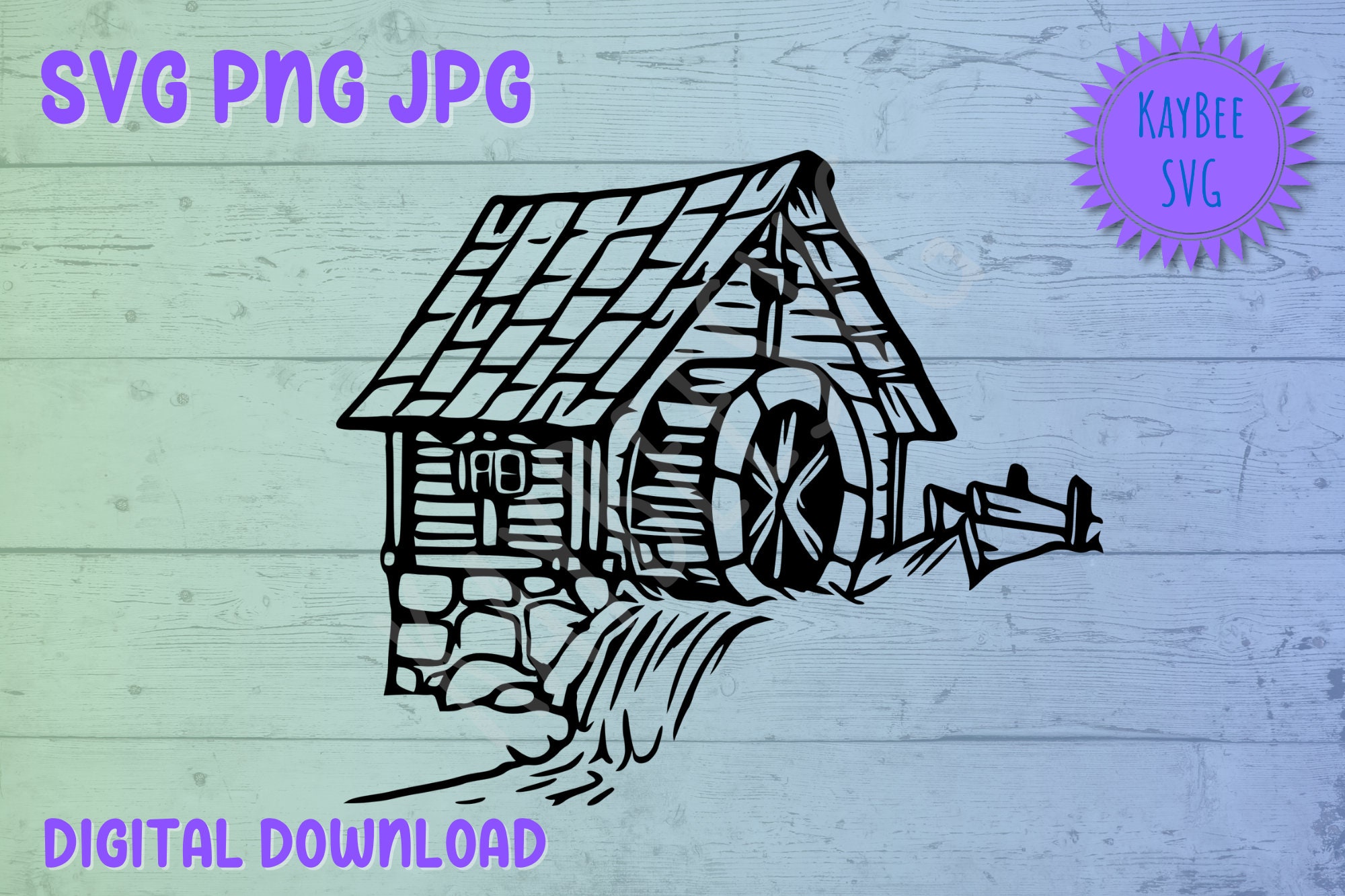 Watermill SVG PNG JPG Clipart Digital Cut File Download for - Etsy ...