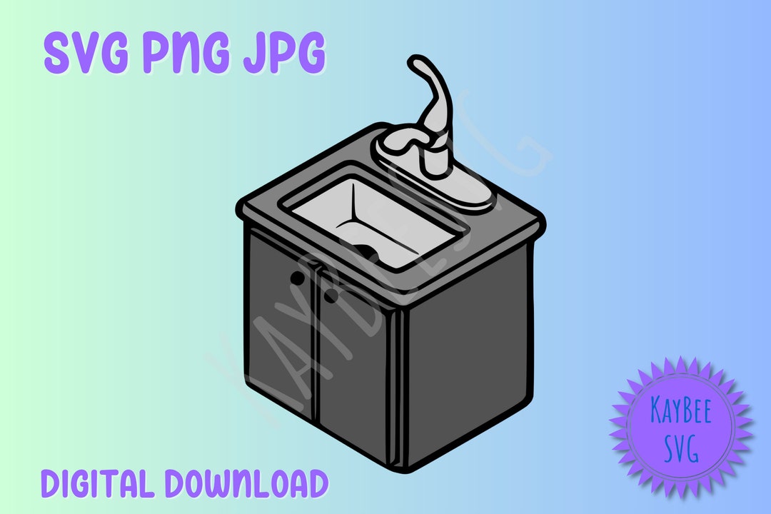 Kitchen/bathroom Sink SVG PNG JPG Clipart Digital Cut File Download for ...