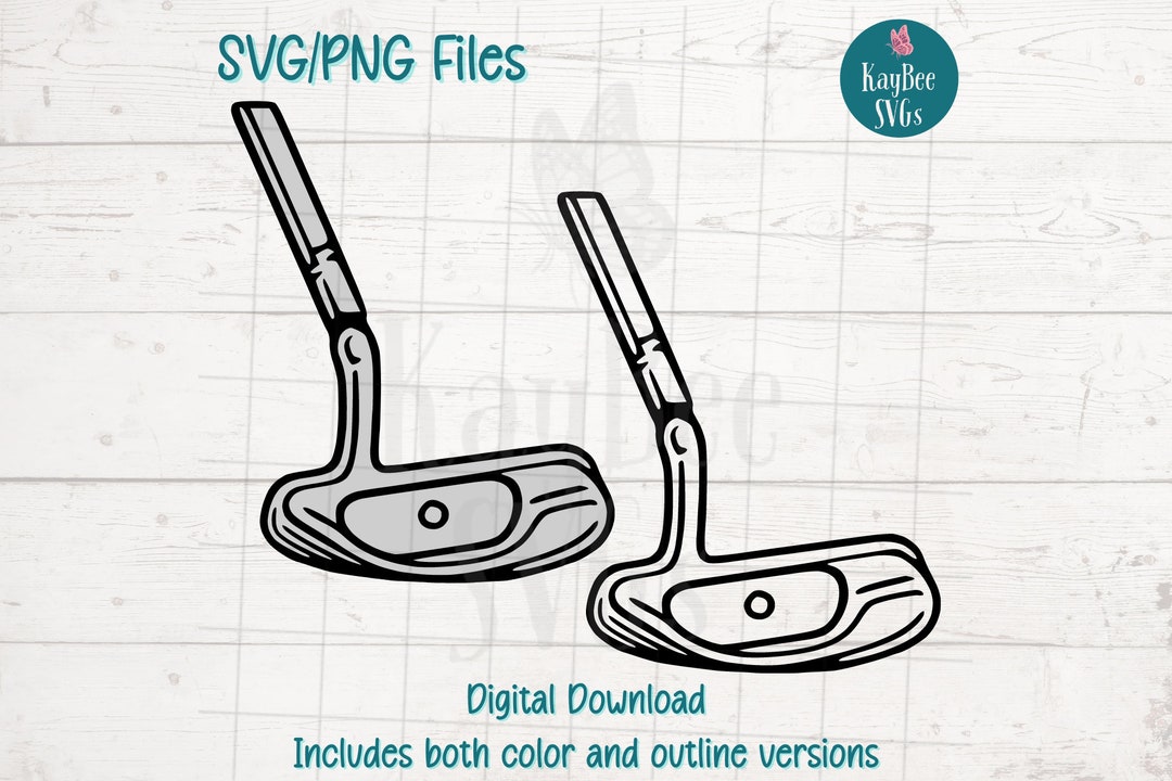 Golf Club Putter SVG/PNG Cut Files for Cricut, Silhouette, Digital ...