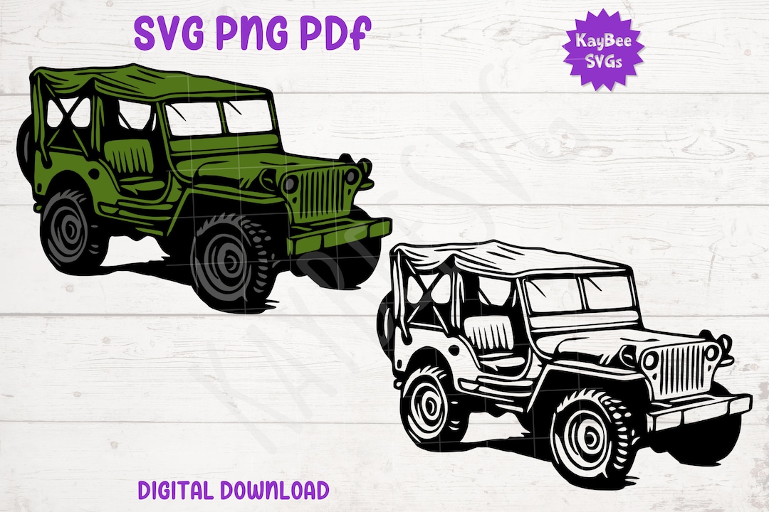 Military Vehicle SVG PNG PDF Clipart Digital Cut File Download for ...