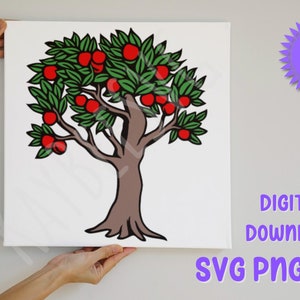 Apple Tree SVG PNG JPG Clipart Digital Cut File Download for Cricut ...