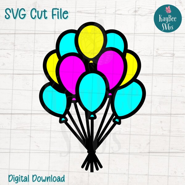Balloons Svg - Etsy