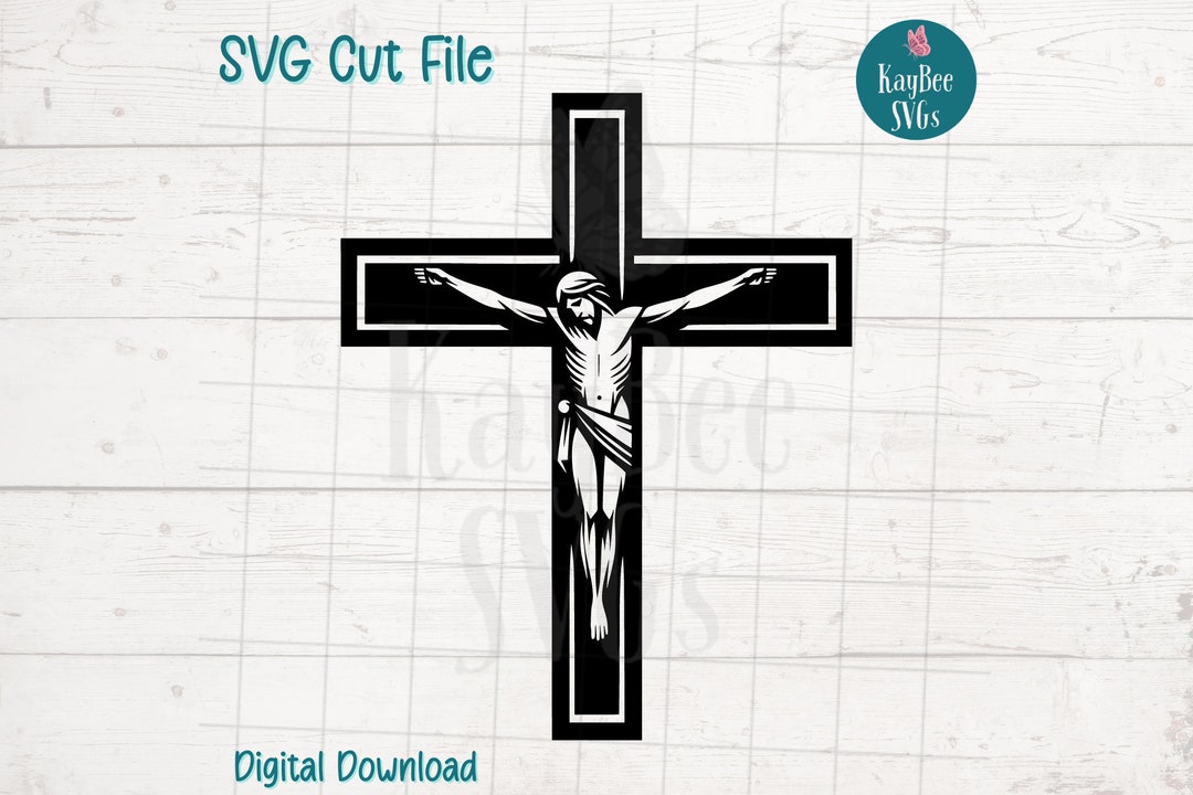 Catholic Crucifix SVG Cut File for Cricut, Silhouette, Digital Download ...