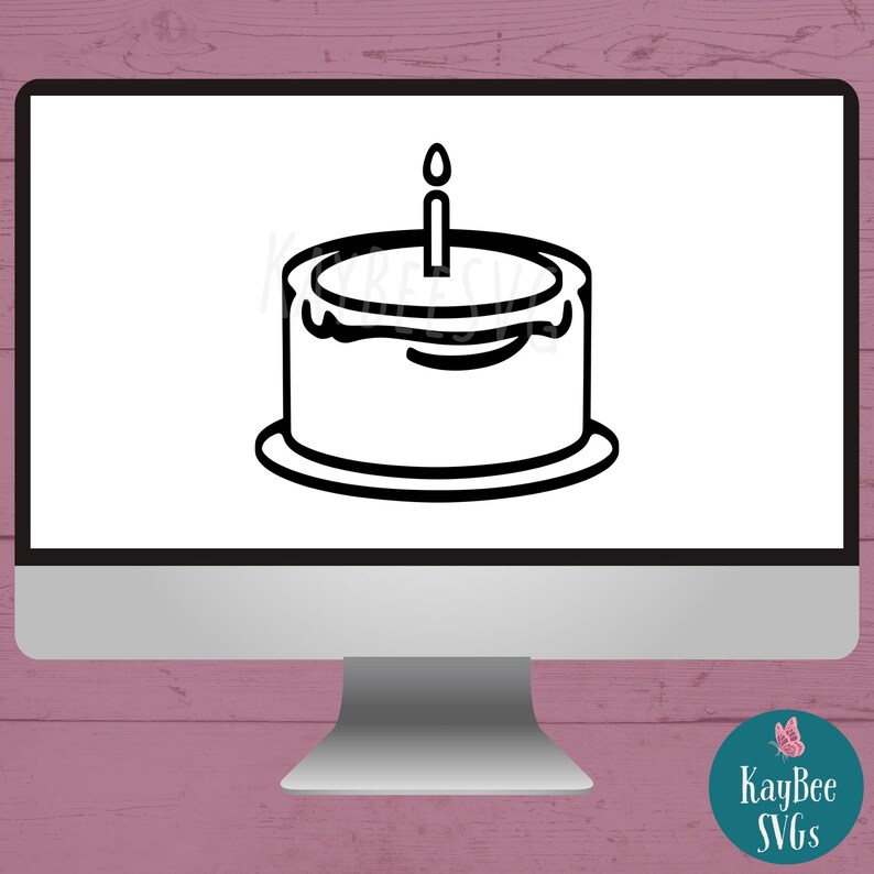 Birthday Cake SVG PNG Clipart Cut Files for Cricut, Silhouette, Laser ...