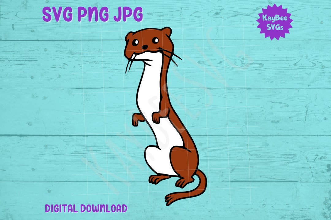 Weasel SVG PNG JPG Clipart Digital Cut File Download for - Etsy UK