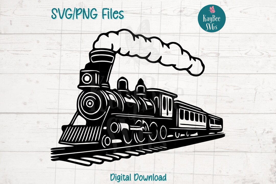Steam Train Svg Png Cut Files For Cricut Silhouette Digital Download