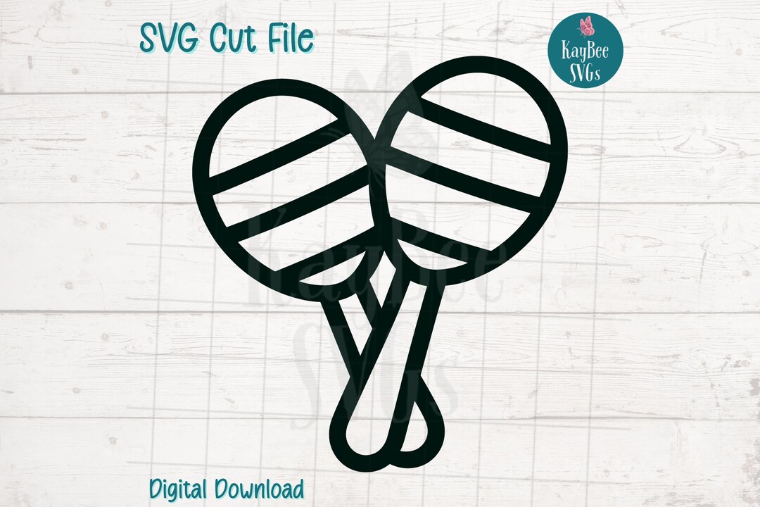 Maracas SVG Cut File for Cricut, Silhouette, Digital Download ...