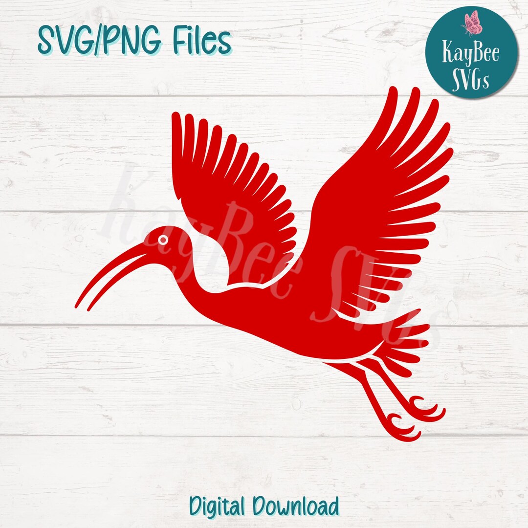 Scarlet Ibis SVG PNG Cut Files for Cricut, Silhouette Digital Download ...