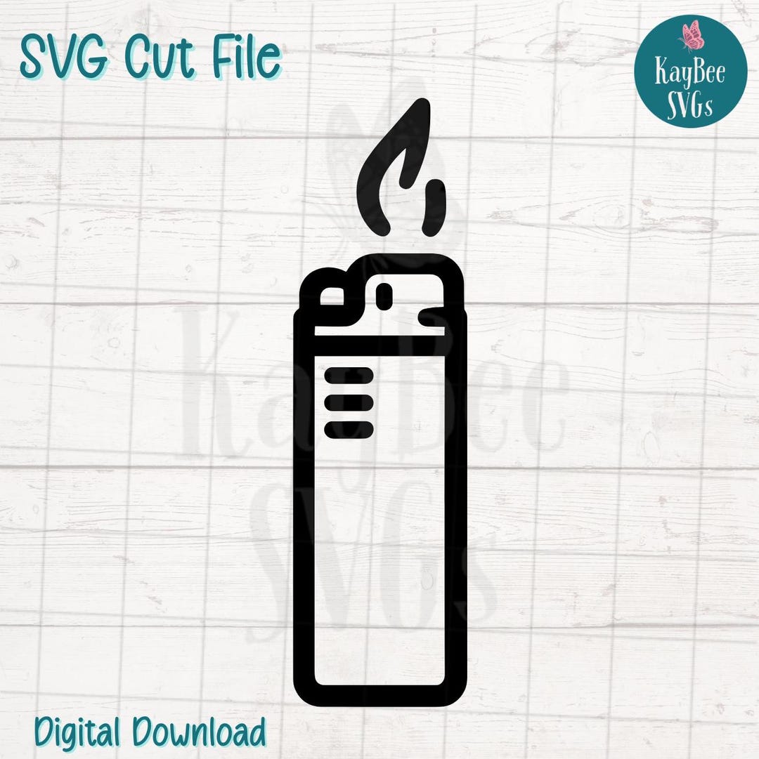 Butane Lighter SVG PNG Cut Files for Cricut, Silhouette Digital ...