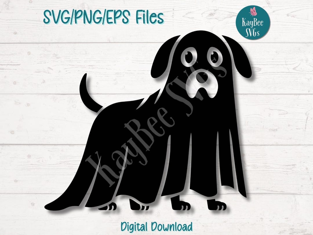 Ghost Dog SVG PNG Clipart Cut Files for Cricut, Silhouette, Laser ...