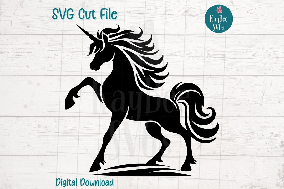 Unicorn SVG Cut File for Cricut, Silhouette, Digital Download ...