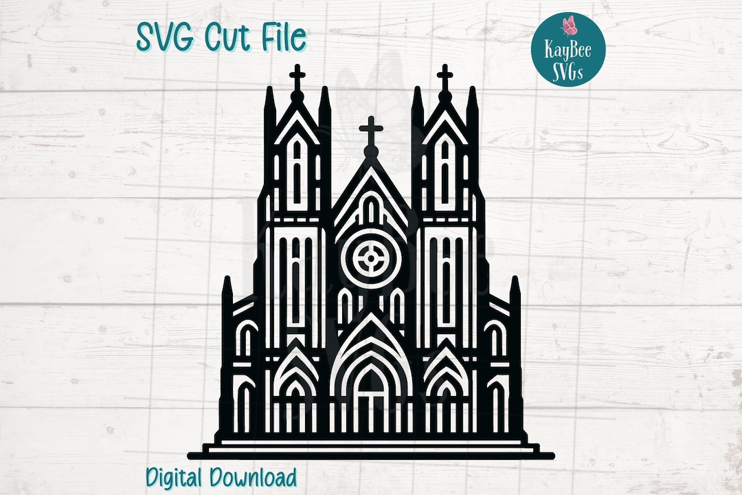 Cathedral SVG Cut File for Cricut, Silhouette, Digital Download ...