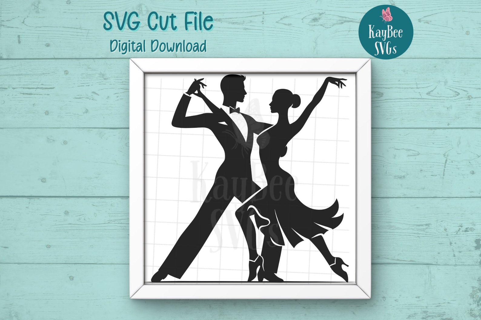 Ballroom Dancers SVG PNG Clipart Cut Files for Cricut, Silhouette ...