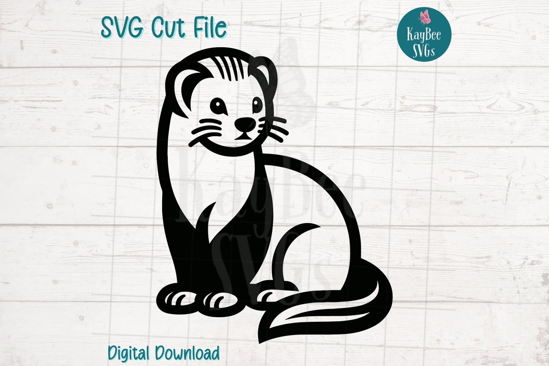 Ferret SVG PNG Pet Clipart for Animal Lovers and Cute Critter Crafts ...