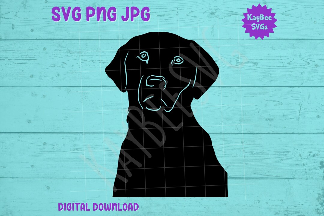 Black Labrador Dog SVG JPG Clipart Digital Cut File Download - Etsy