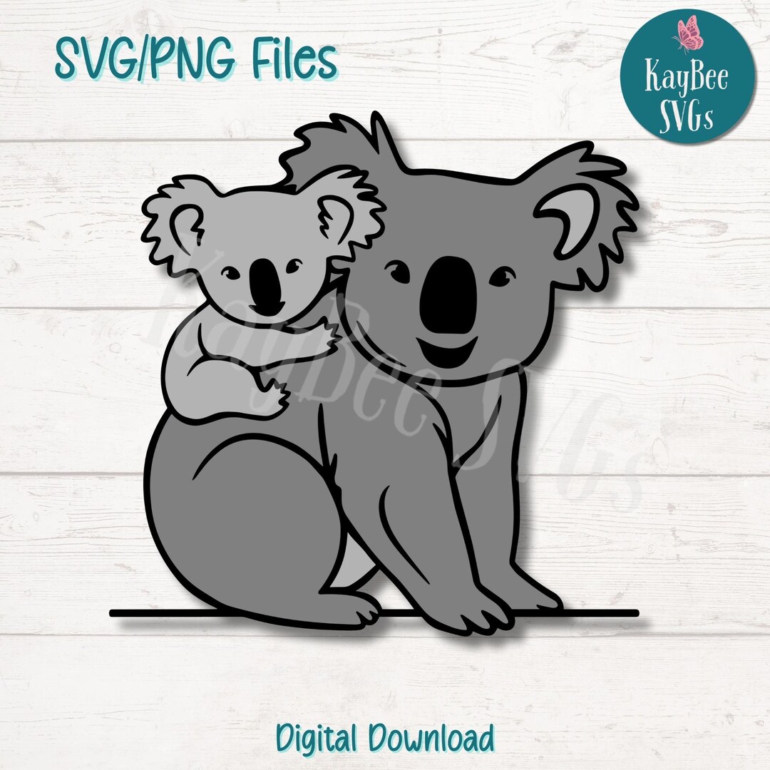 Koala With Joey SVG PNG Cut Files for Cricut Digital Download, Laser ...