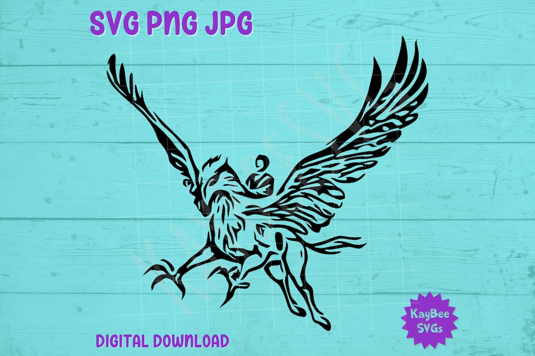 Hippogriff With Rider SVG PNG JPG Clipart Digital Cut File Download for ...