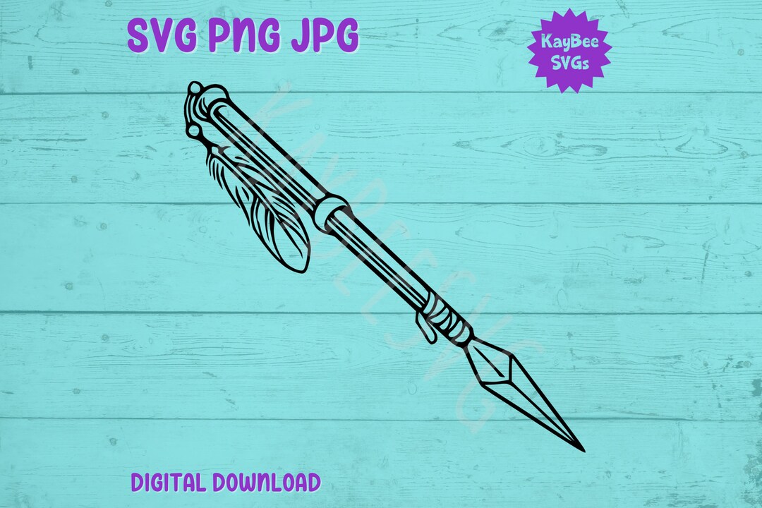 Spear SVG PNG JPG Clipart Digital Cut File Download for Cricut - Etsy ...