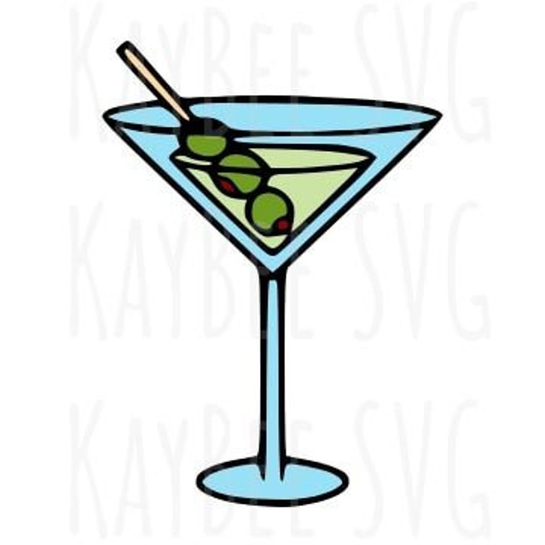 Olive Martini Alcoholic Drink Cocktail SVG PNG JPG Clipart - Etsy
