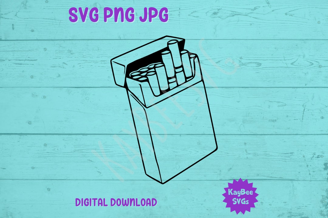 Pack of Cigarettes SVG PNG JPG Clipart Digital Cut File - Etsy Canada