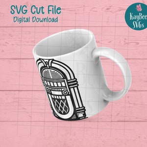Jukebox SVG Digital Cut File for Cricut, Silhouette, Engraving ...