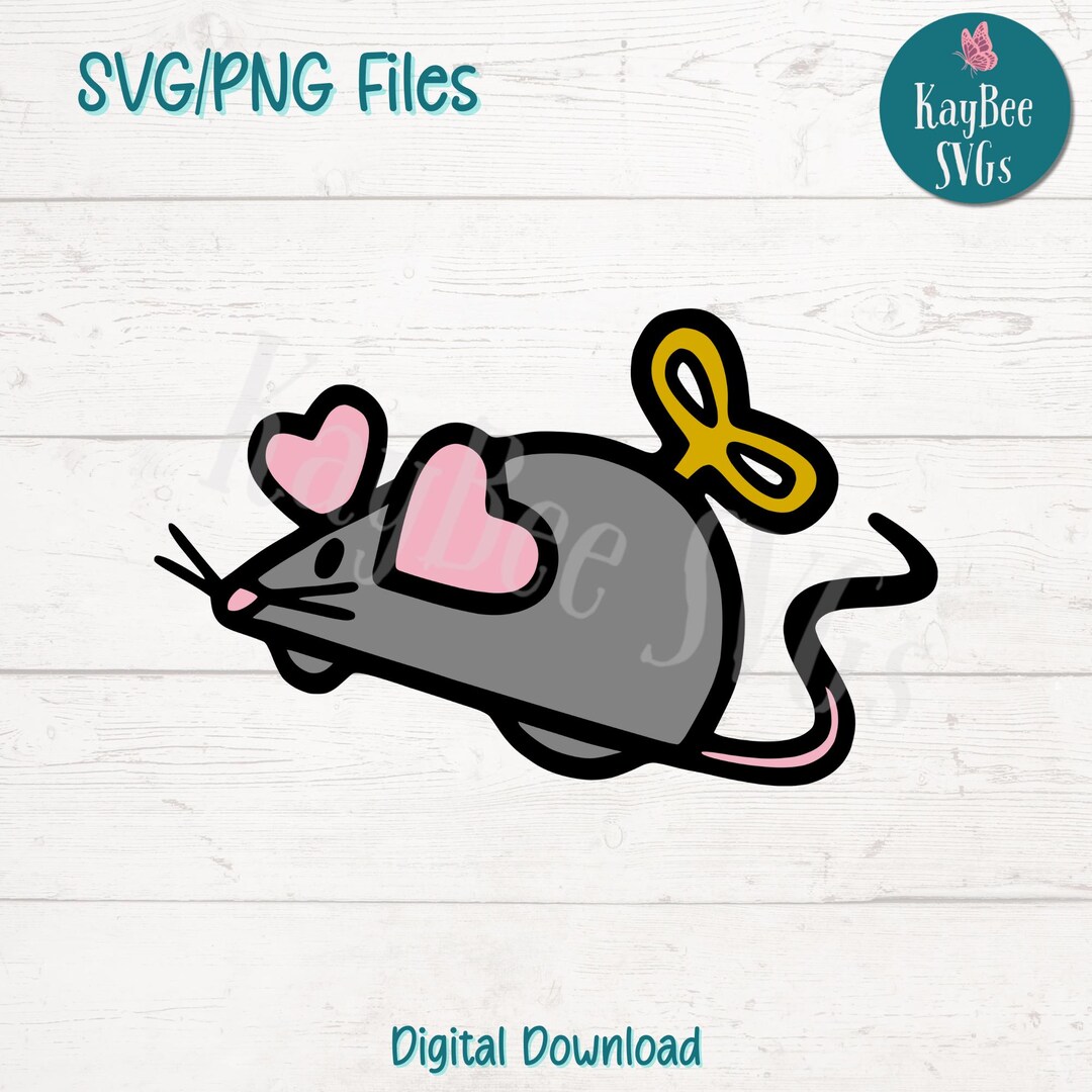 Wind-up Mouse Cat Toy SVG PNG Cut Files for Cricut, Silhouette Digital ...